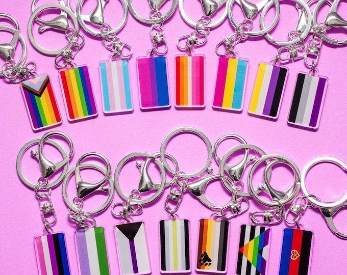 Pride Flag Keychains - 15 Variations - Etsy