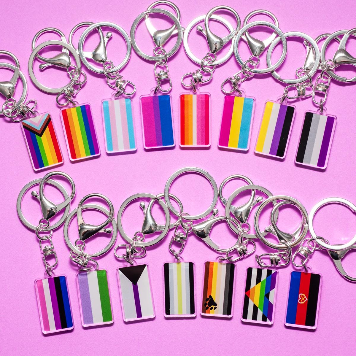 Pride Flag Keychains - 15 Variations - Etsy