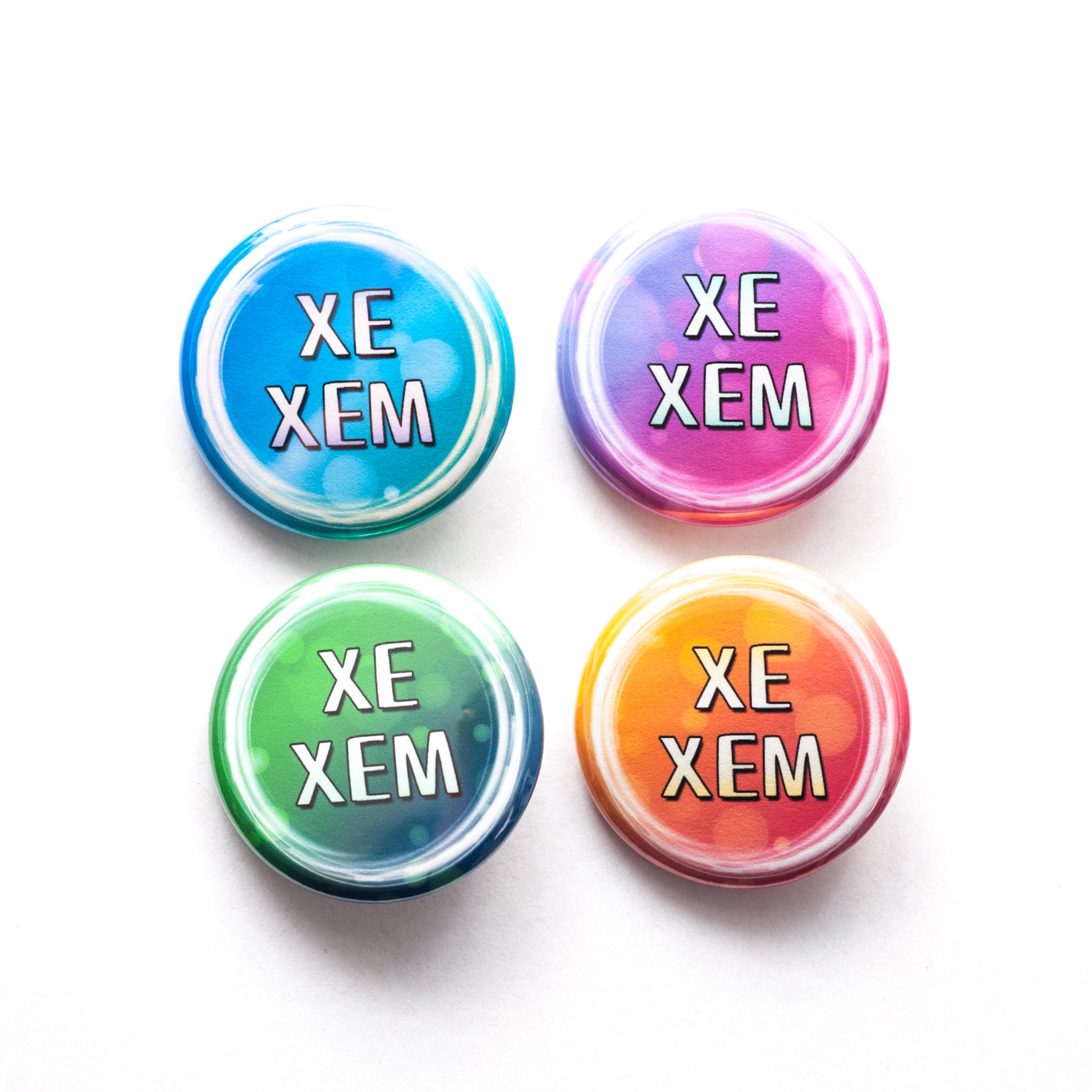 Xe/xem pronoun buttons | Etsy