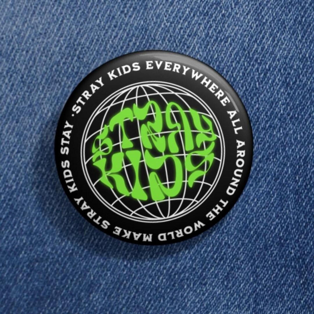 Stray Kids Stay Button Pin | All White or Green - Etsy