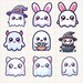 Kawaii Halloween Characters Clipart, Cute Halloween Monsters | Spooky ...