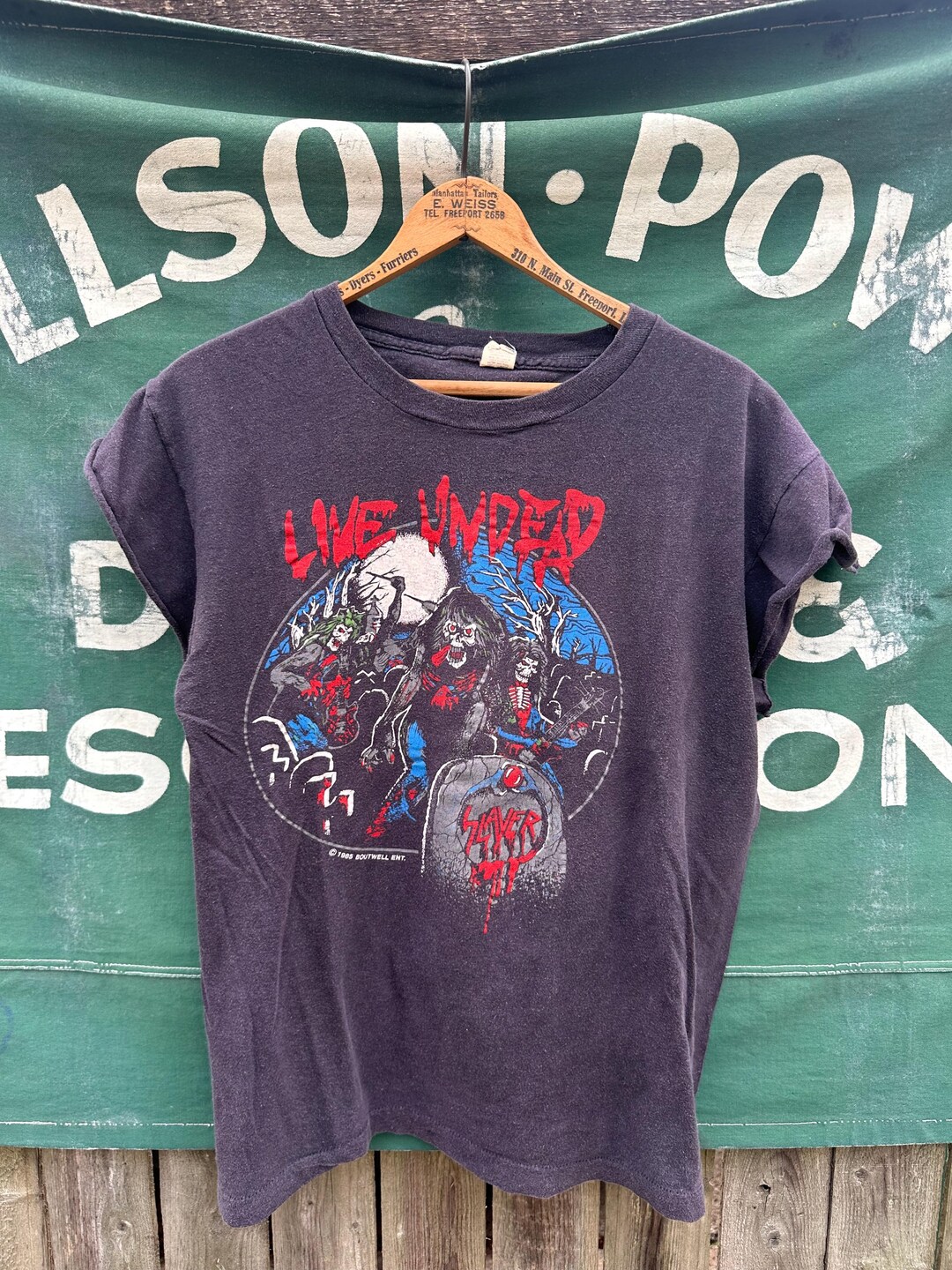 Vintage 1985 Slayer Live Undead Concert T-shirt, Thrash Metal Tee, Rare ...