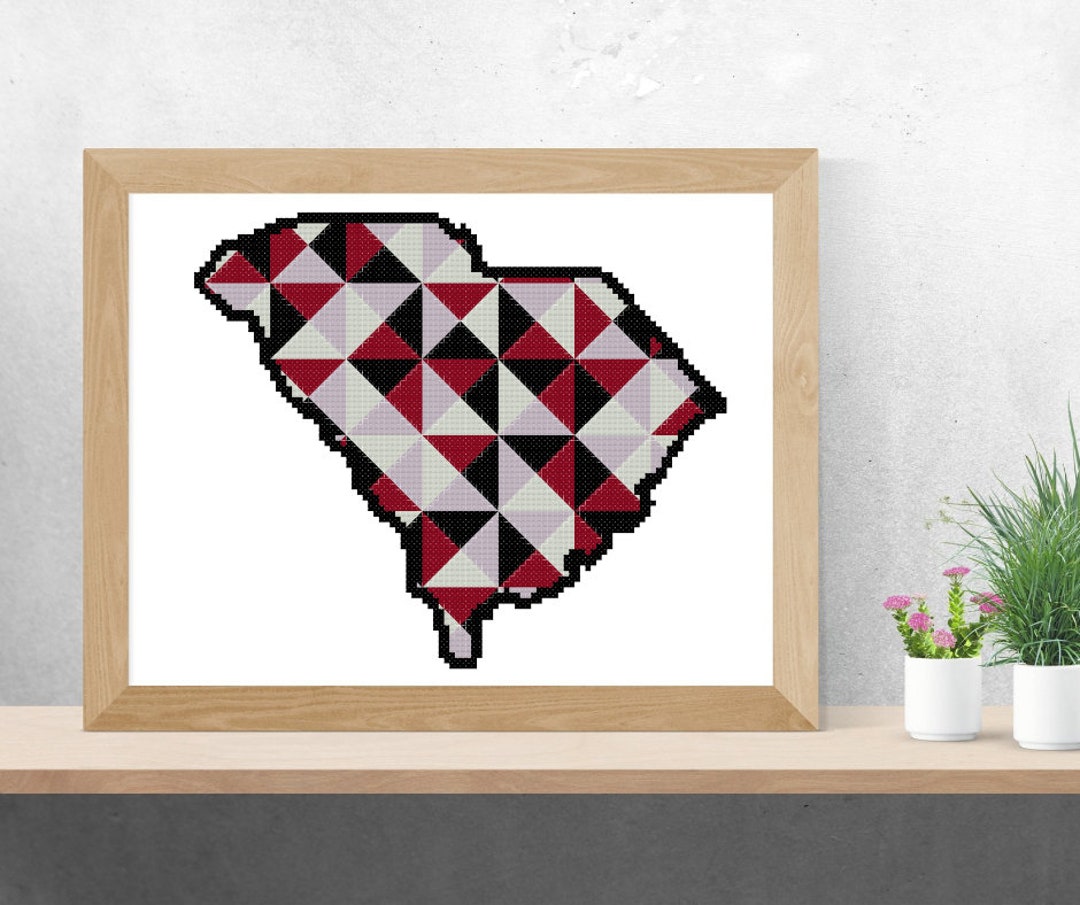 South Carolina Digital Cross Stitch Pattern, USC Cross Stitch Pattern ...
