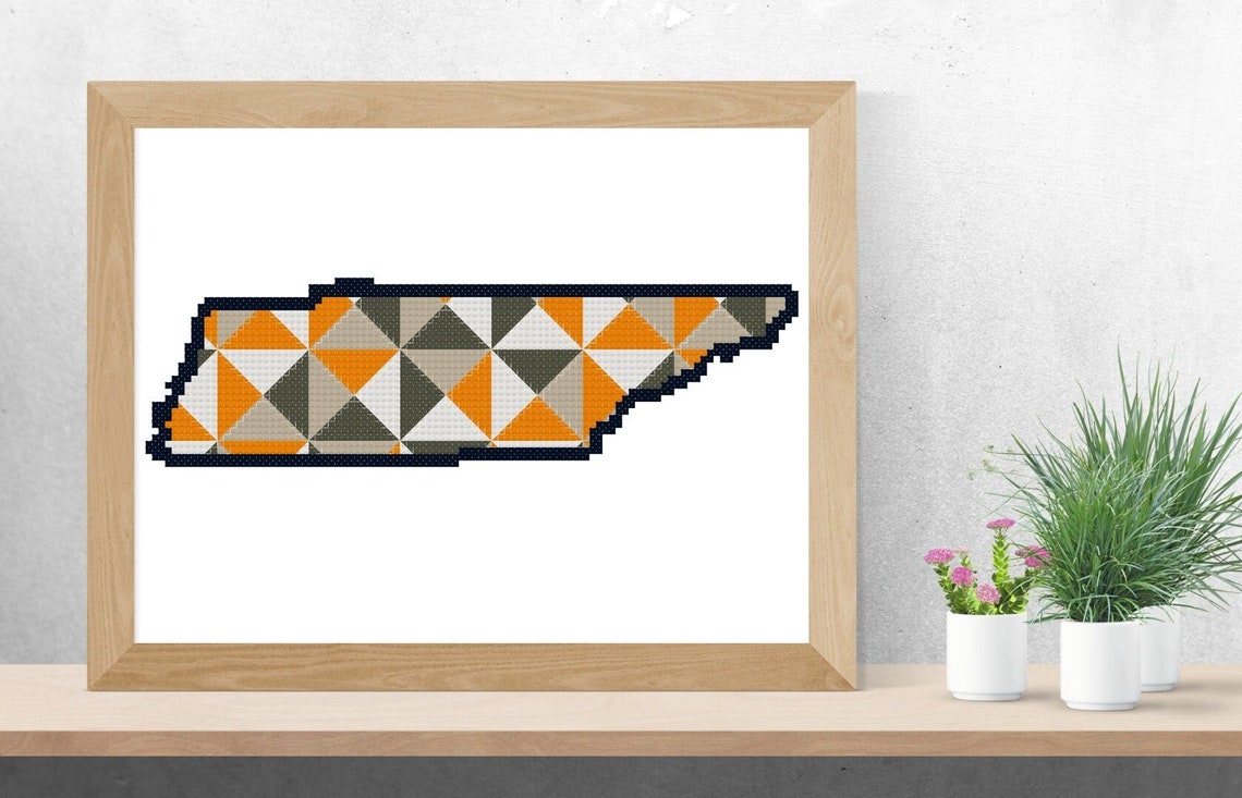 Tennessee Digital Cross Stitch Pattern, University of Tennessee Cross ...