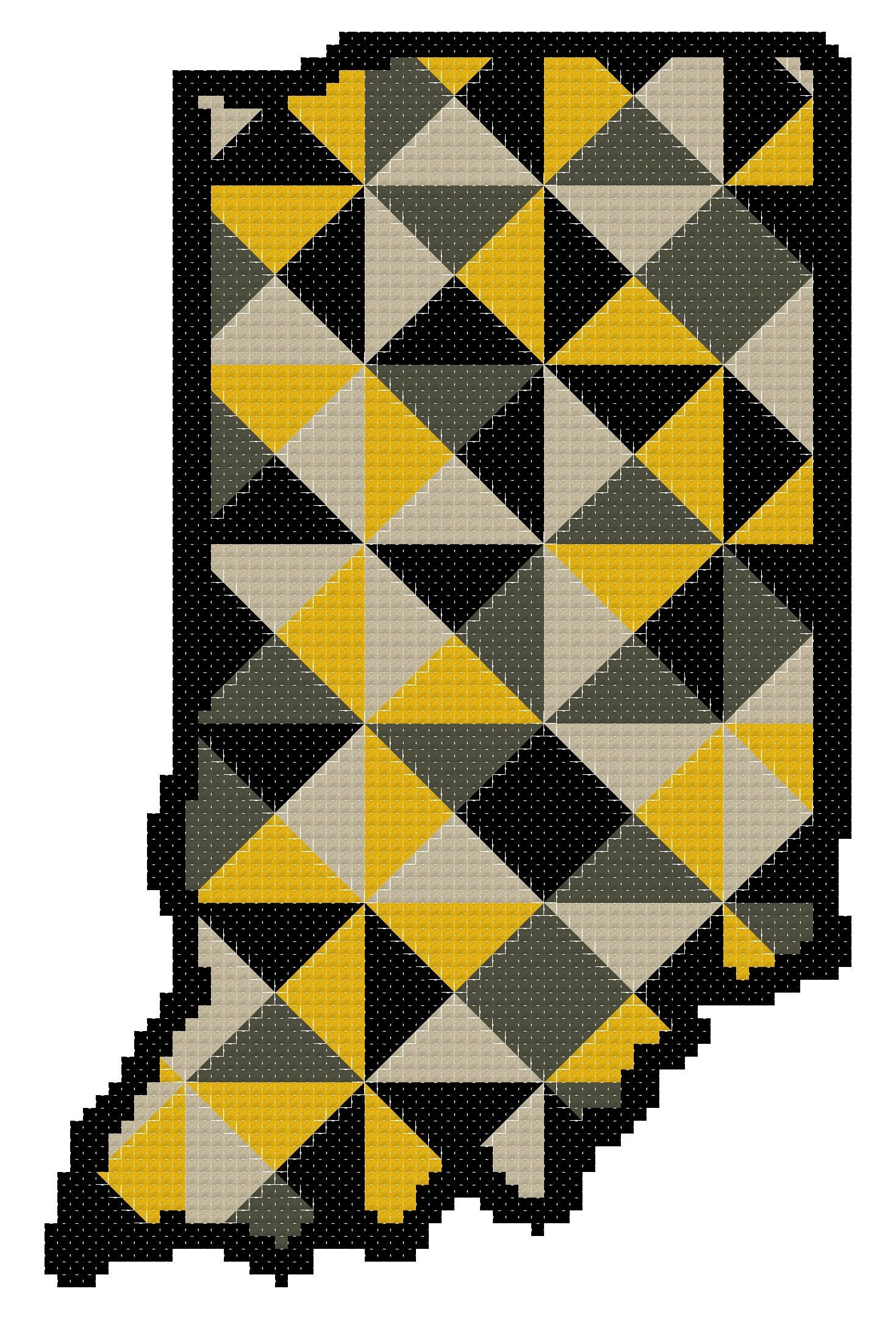 Indiana Digital Cross Stitch Pattern, Indiana Purdue Cross Stitch ...