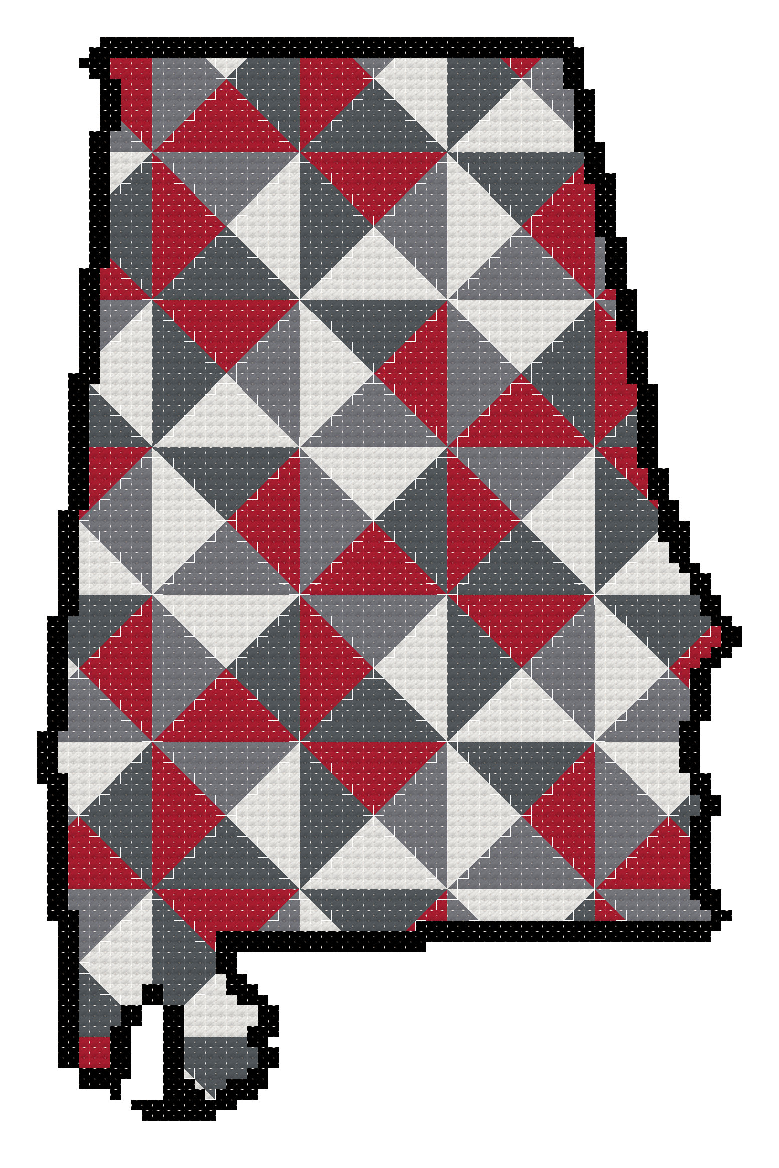 Alabama Digital Cross Stitch Pattern, Alabama Crimson Tide Cross Stitch ...
