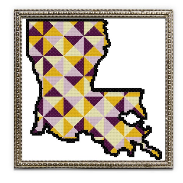 Lsu Cross Stitch Pattern - Etsy