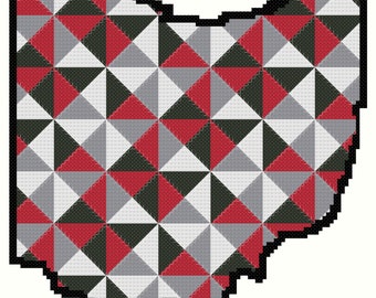 Ohio State Outline Cross Stitch Pattern - Etsy