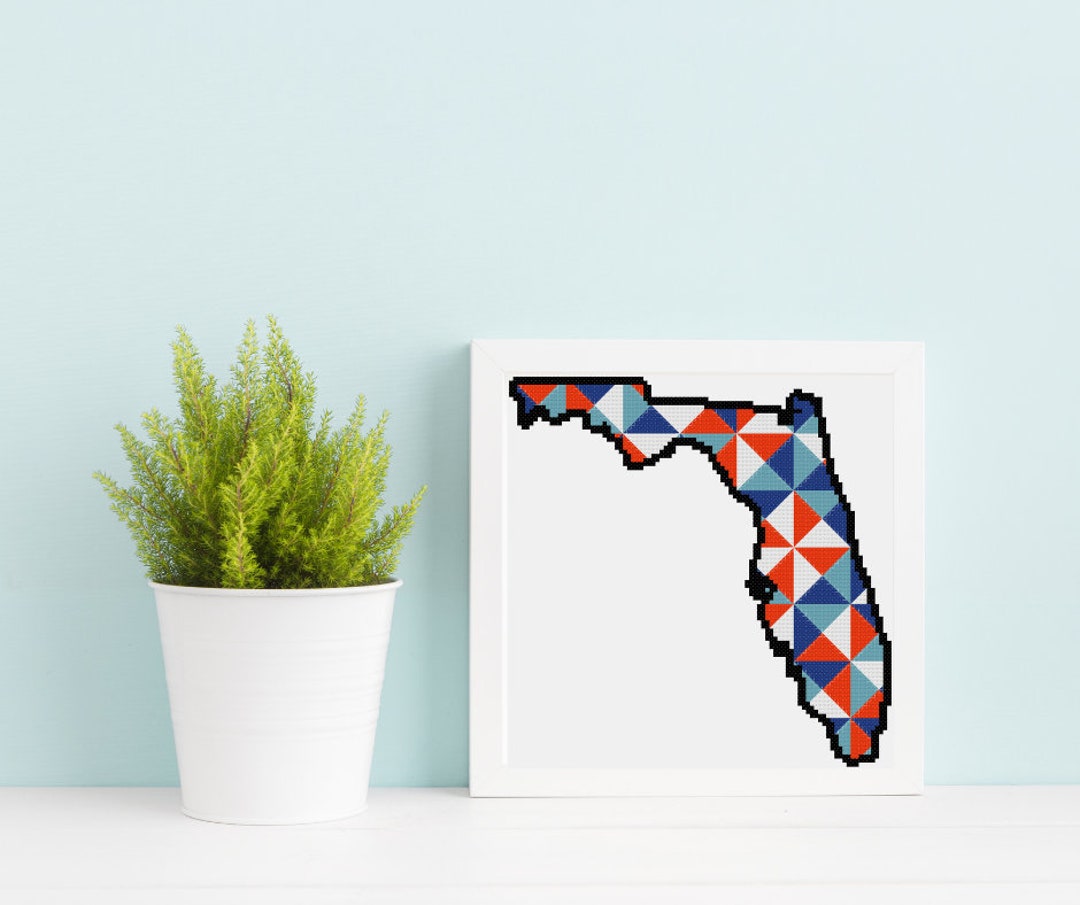 Florida Digital Cross Stitch Pattern, Florida Gators Cross Stitch ...