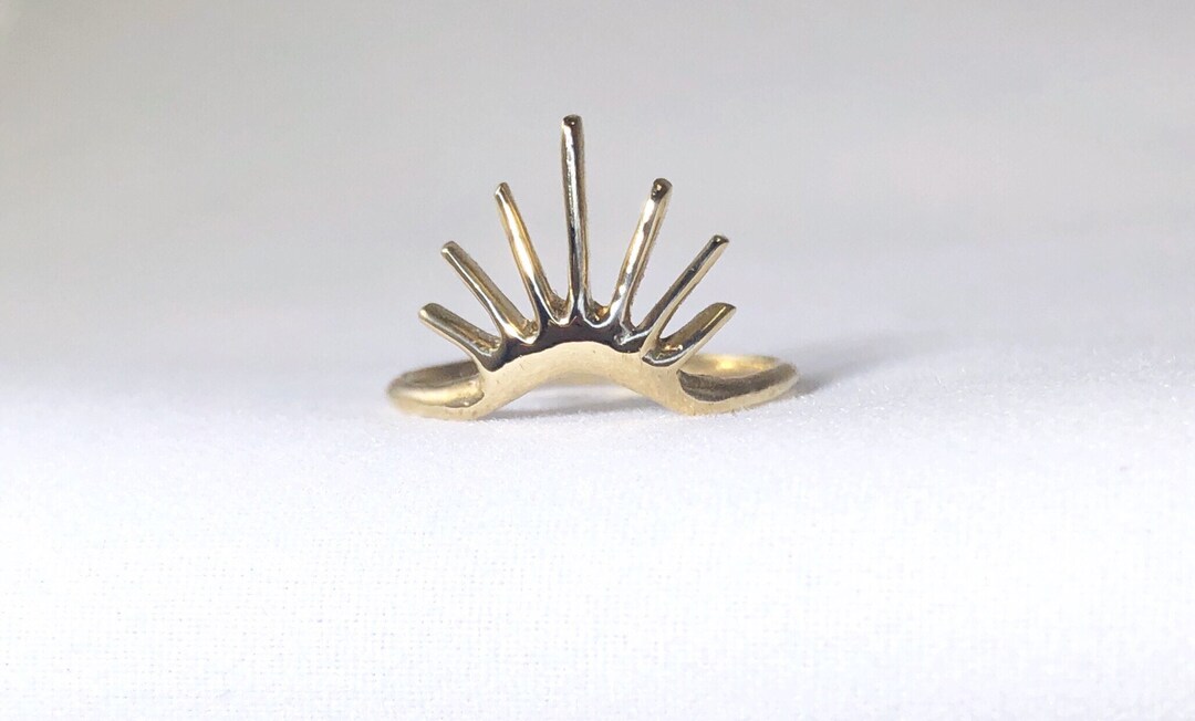 Horizon Ring/ Sun Ray Ring/ Sun Ring/ Gold Stacking Ring - Etsy