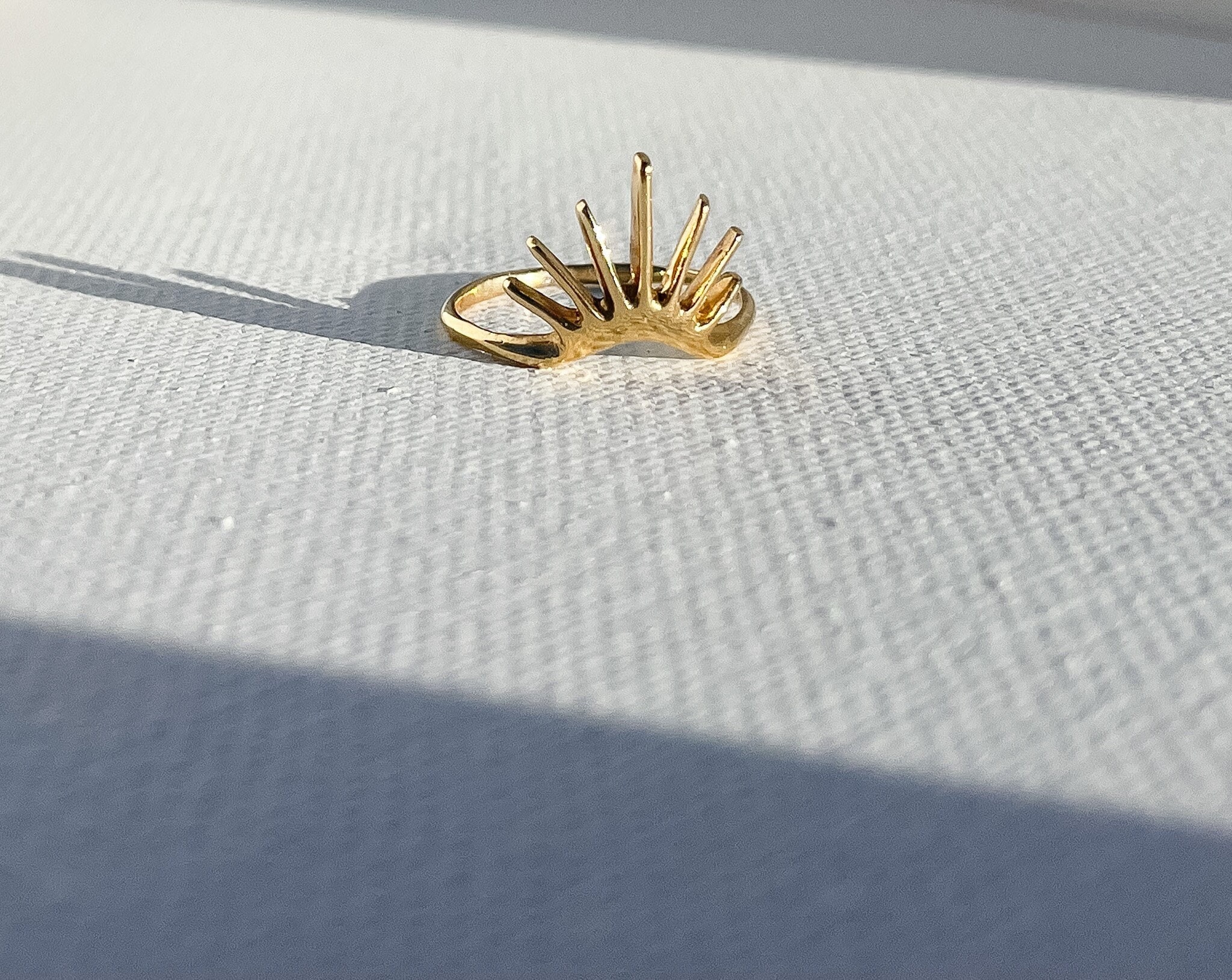 Horizon Ring/ Sun Ray Ring/ Sun Ring/ Gold Stacking Ring - Etsy