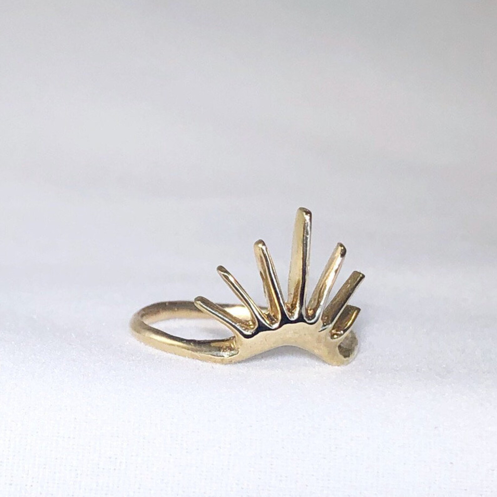 Horizon Ring/ Sun Ray Ring/ Sun Ring/ Gold Stacking Ring - Etsy