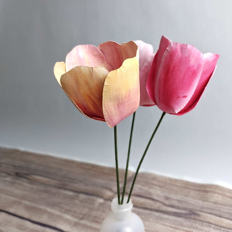 Tulip Paper Flower Template SVG And PDF Flower Template Etsy