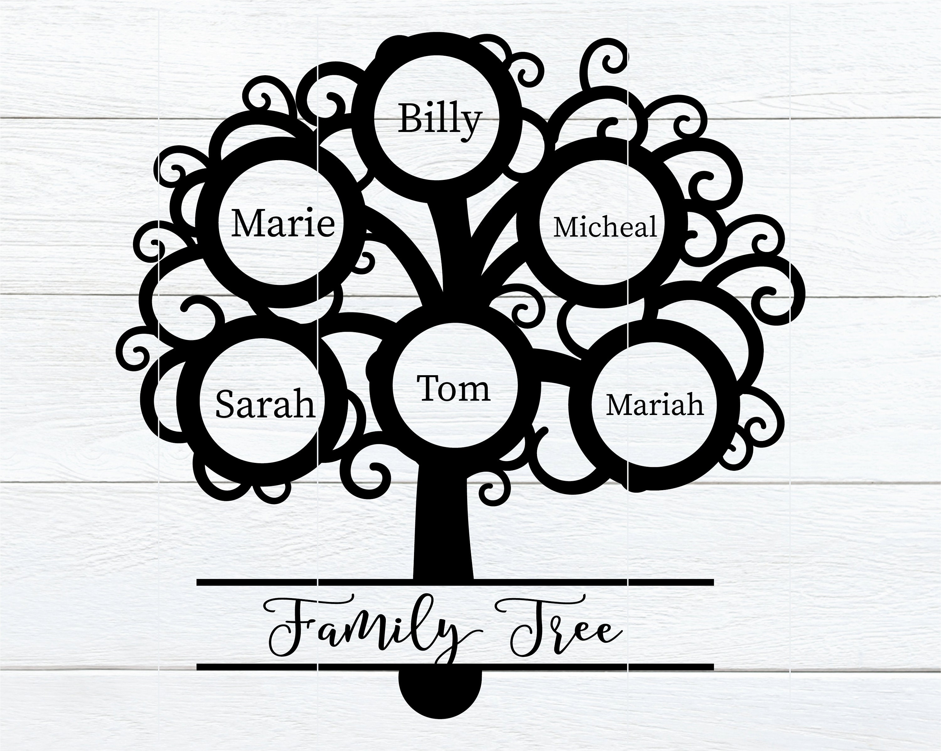 Family Tree Cricut Cut File Bundle SVG and Clip Art Family - Etsy UK