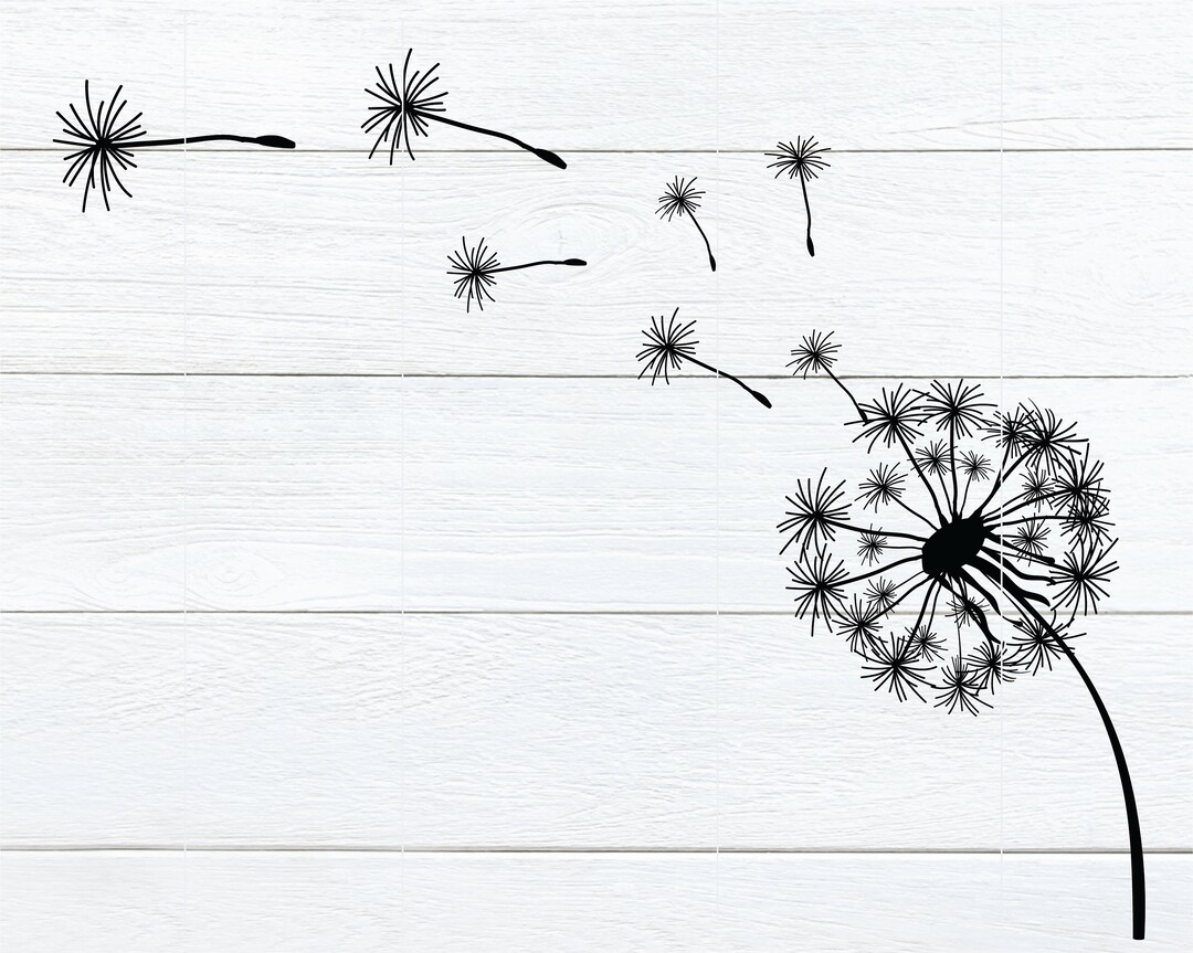Dandelion Silhouette Cricut Cut File SVG and Clip Art - Etsy