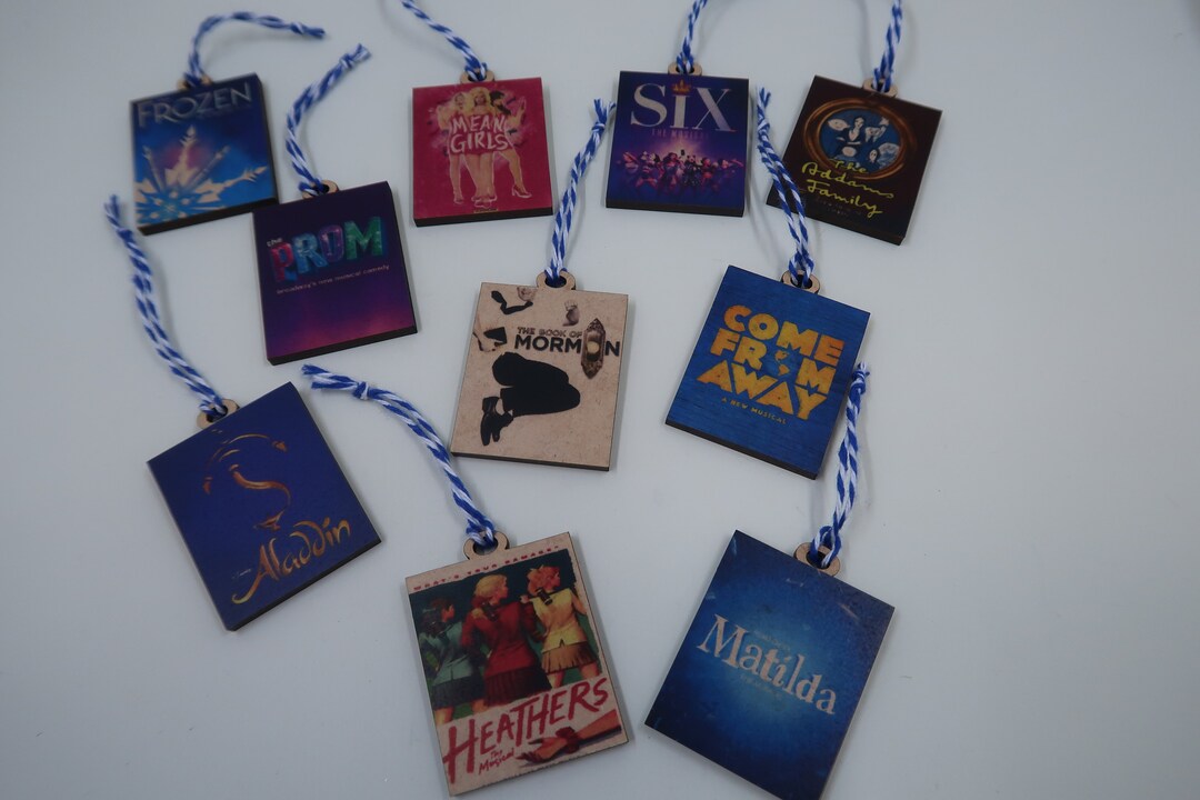 Mini Broadway Program Ornaments, Theater Lover Gift, Set of 10 - Etsy