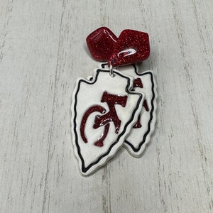 Kansas City Chiefs Football Earrings Handmade With Polymer Clay - Etsy