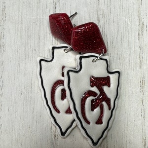 Kansas City Chiefs Football Earrings Handmade With Polymer Clay - Etsy