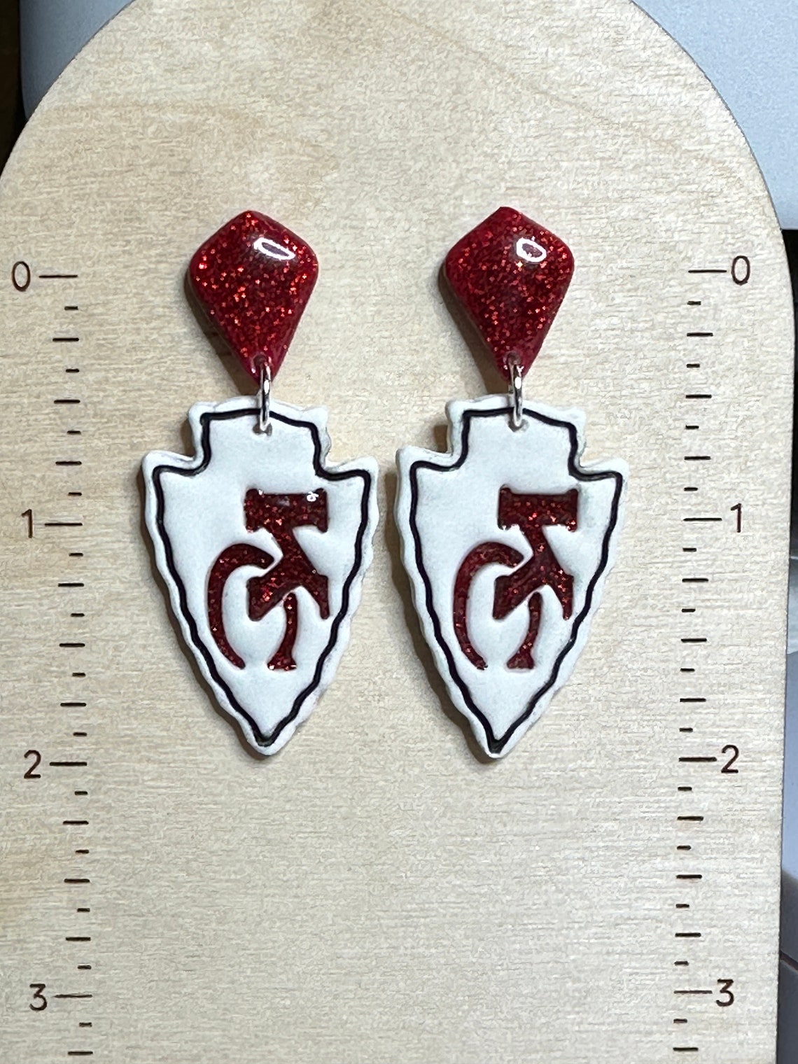 Kansas City Chiefs Football Earrings Handmade With Polymer Clay - Etsy