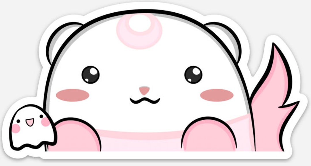 MOCHI HEWWO GHOST Peeker Sticker - Etsy