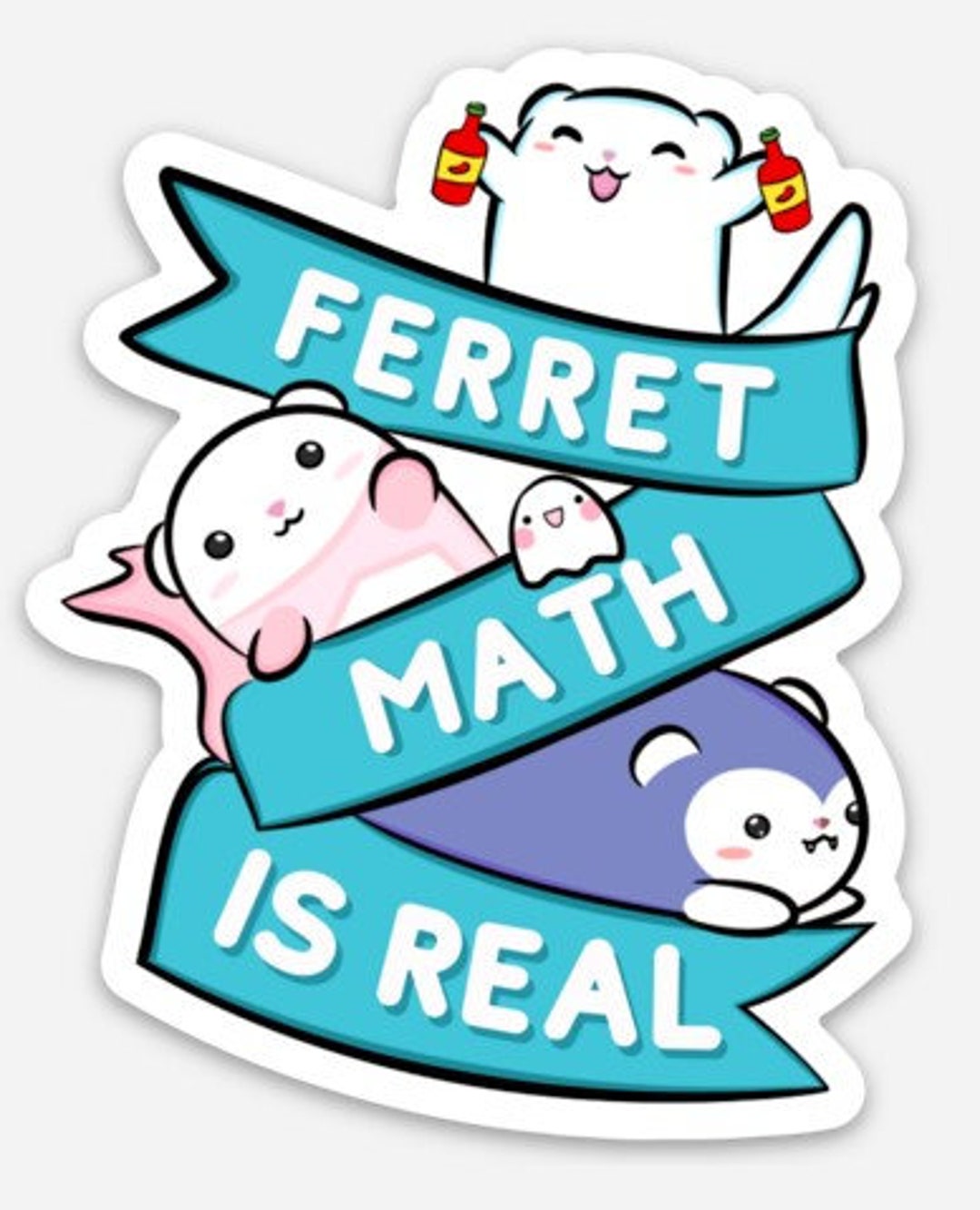 FERRET MATH Sticker - Etsy UK