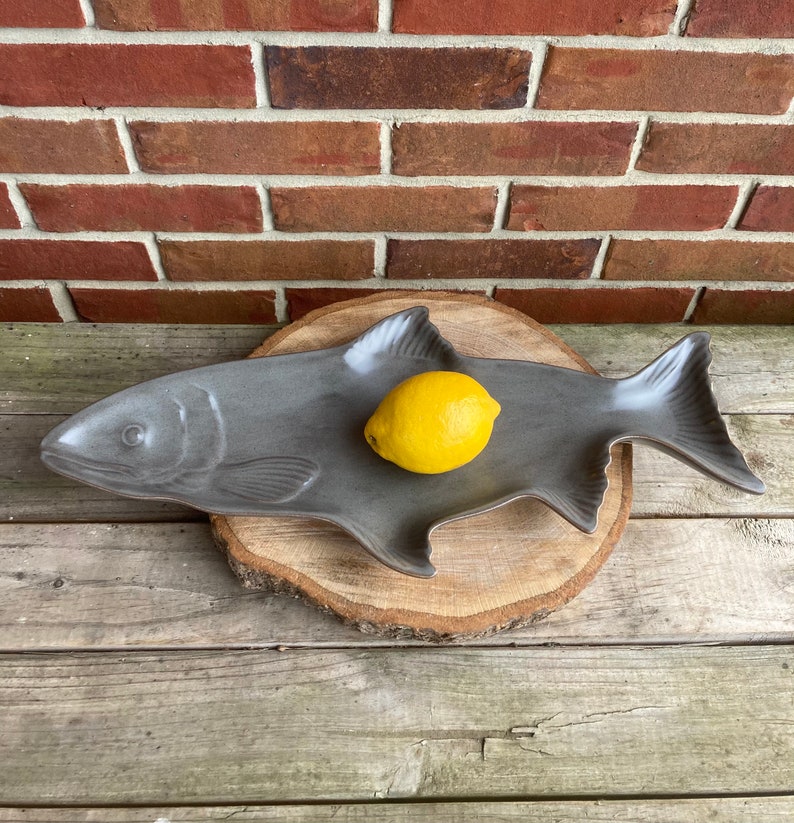 Stoneware Trout Platter - Etsy
