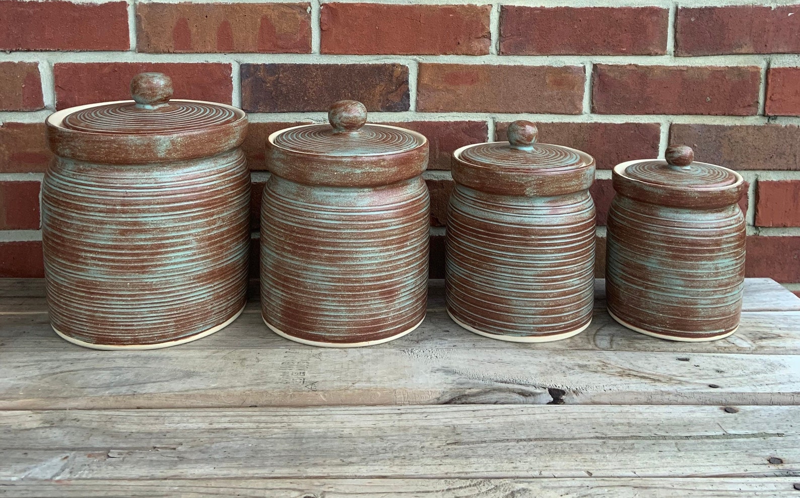 Stoneware Canister Set | Etsy