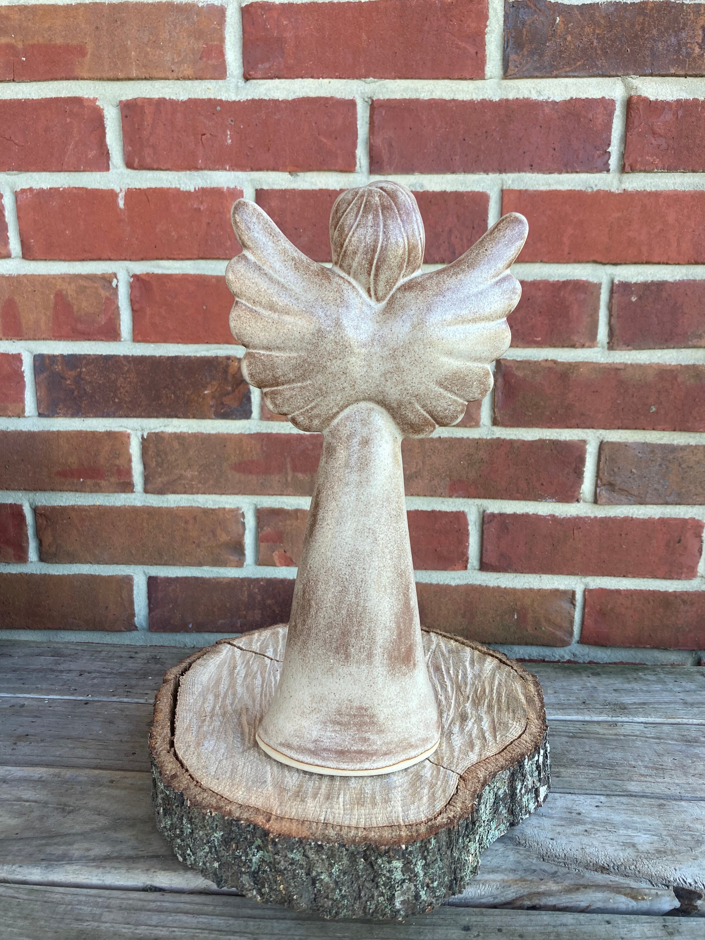 Large Stoneware Angel - Etsy