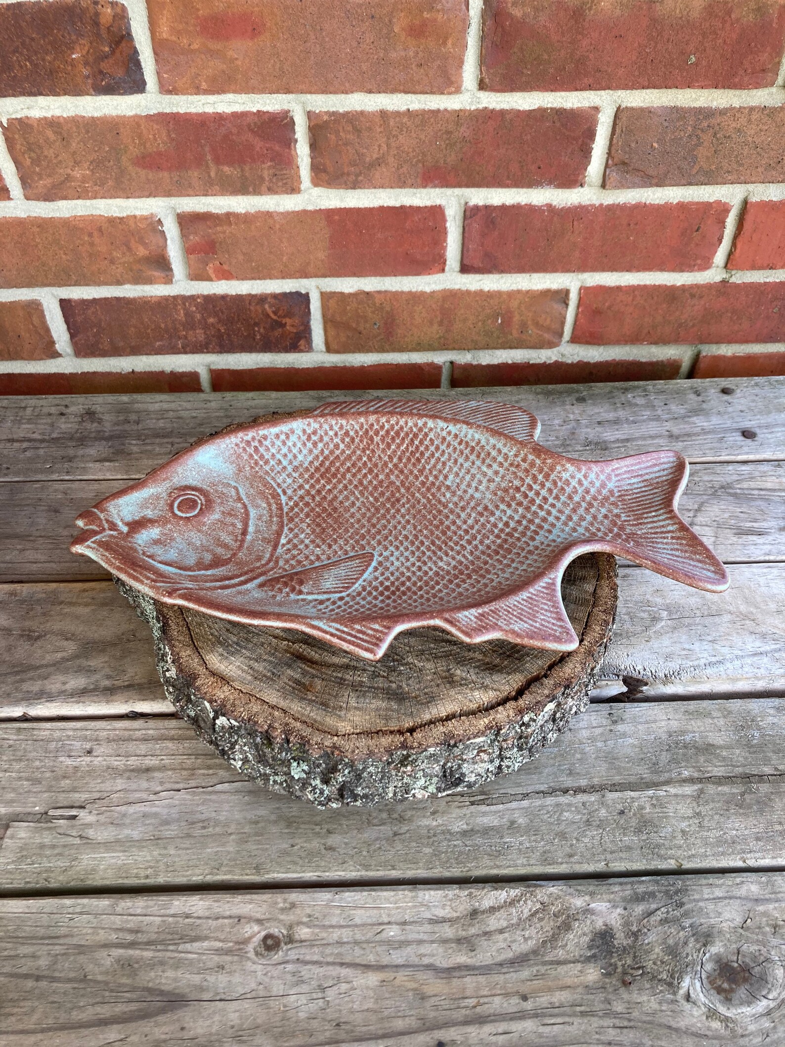 Small Stoneware Fish Platter - Etsy
