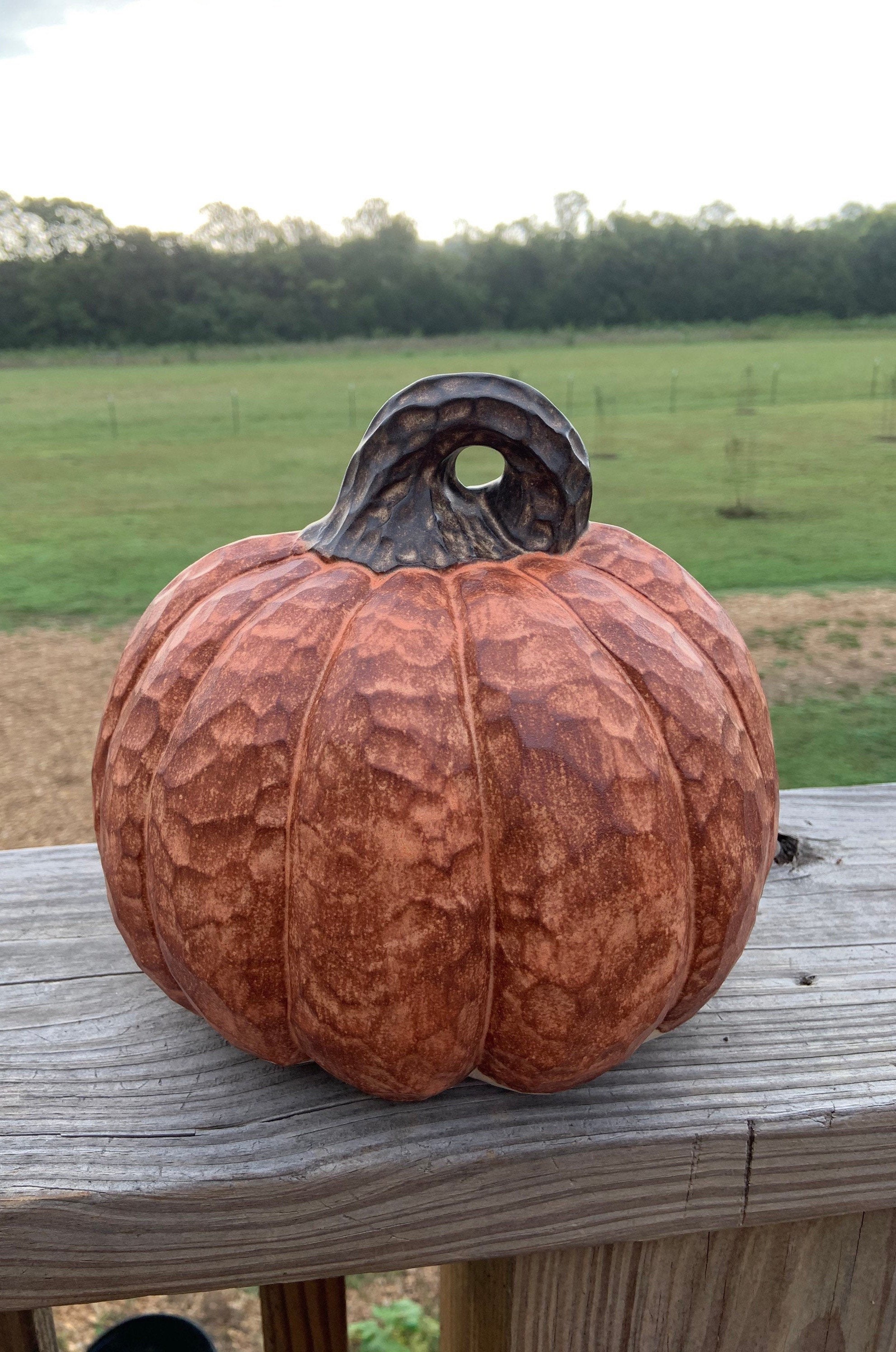 Large Stoneware Pumpkin - Etsy
