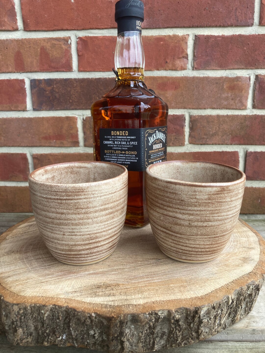 Pair of Stoneware Whiskey Cups - Etsy
