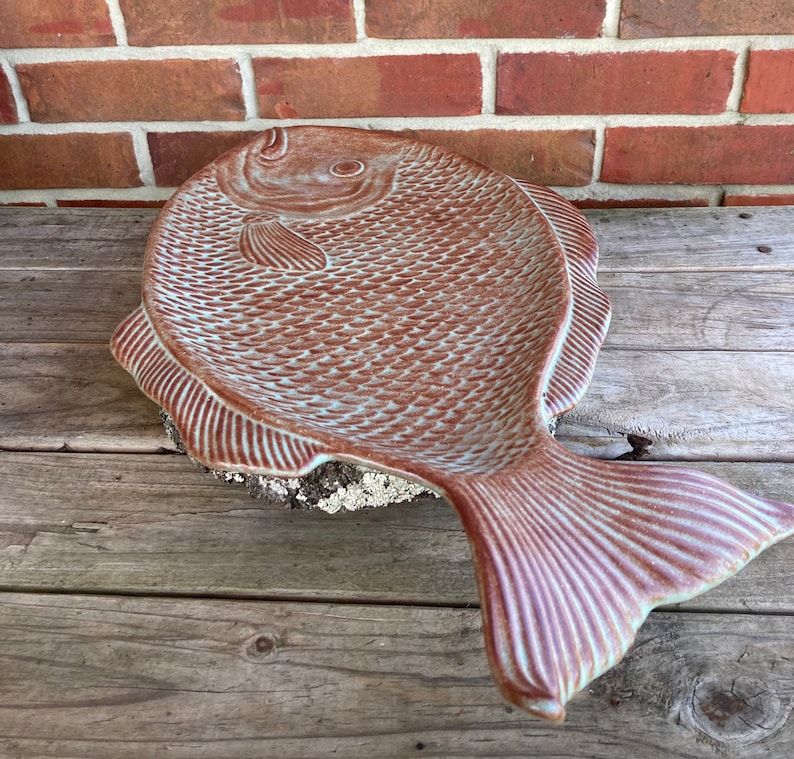 Large Stoneware Fish Platter - Etsy