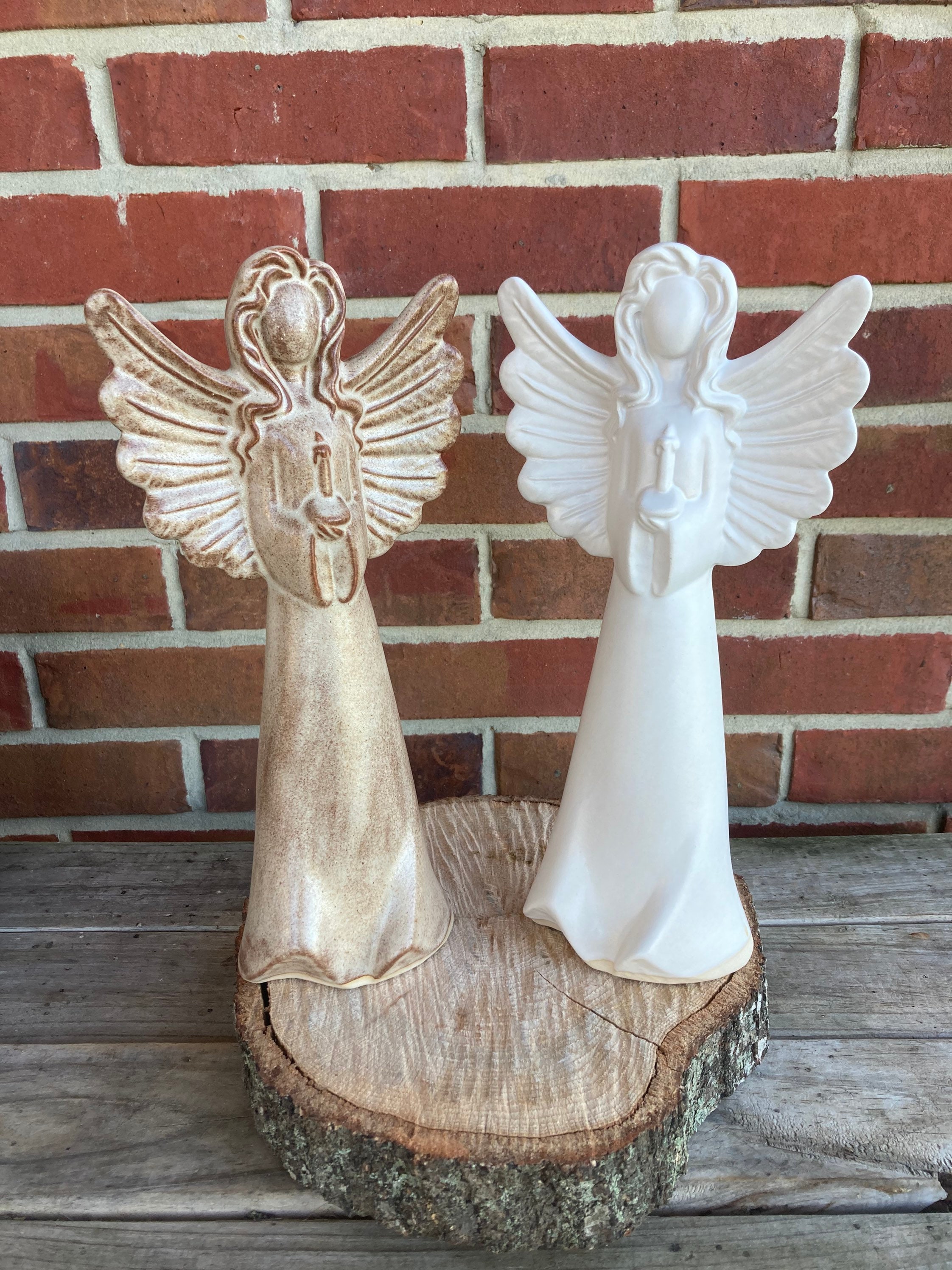 Large Stoneware Angel - Etsy