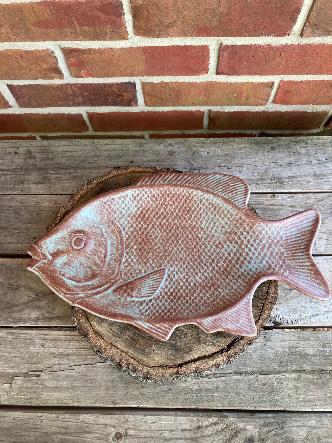 Small Stoneware Fish Platter - Etsy