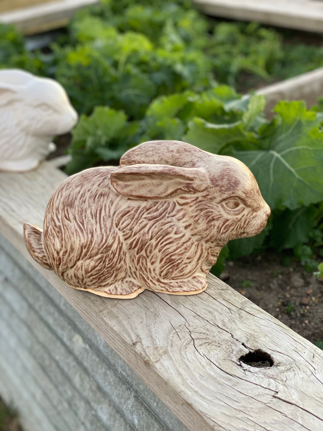 Large Stoneware Rabbit - Etsy