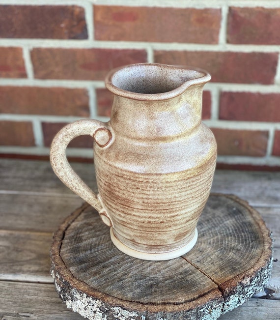Stoneware Pitcher - Etsy