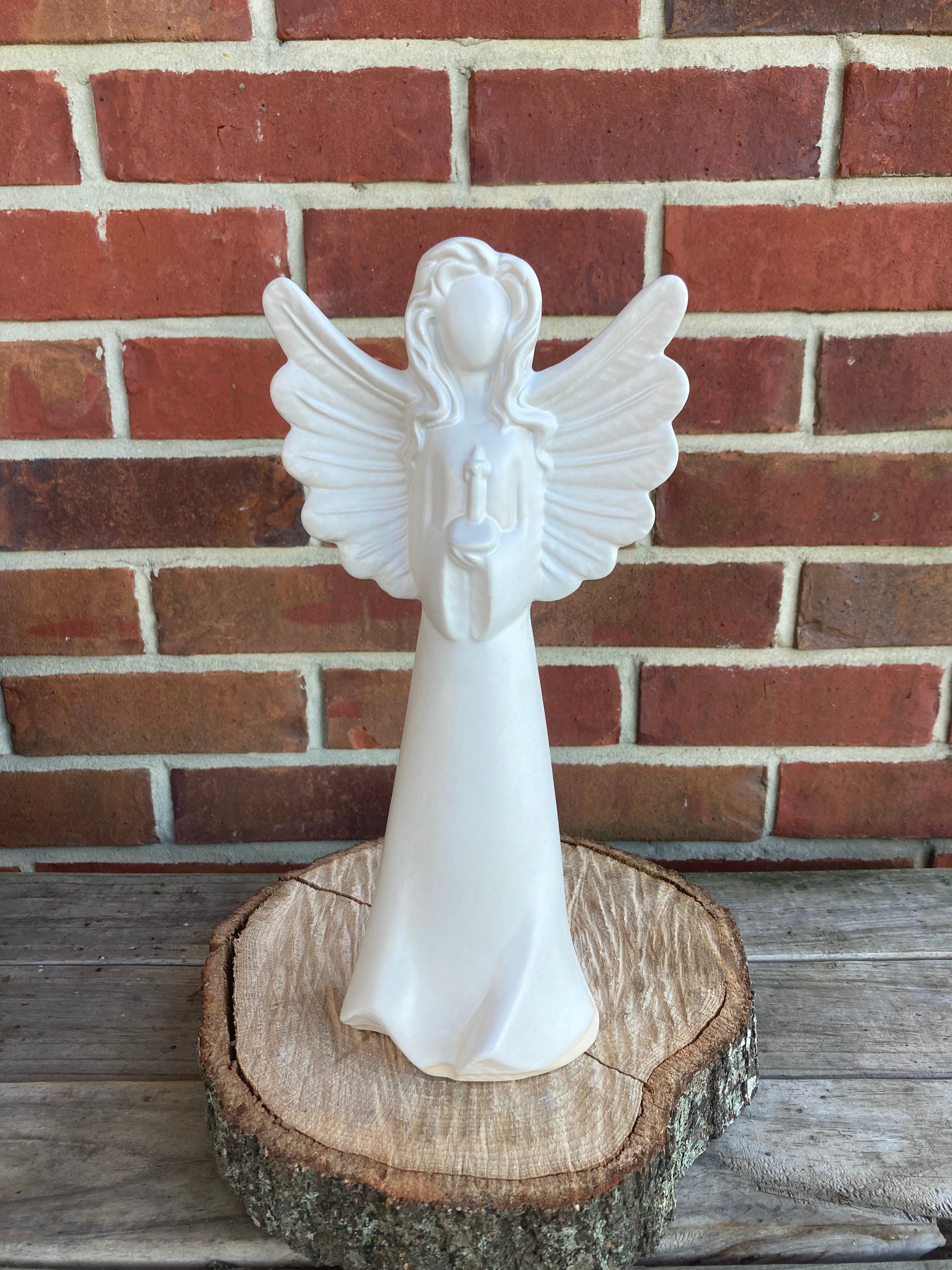 Large Stoneware Angel - Etsy