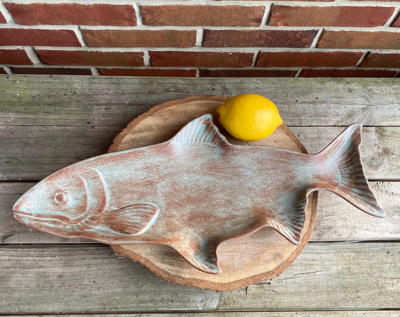 Stoneware Trout Platter - Etsy