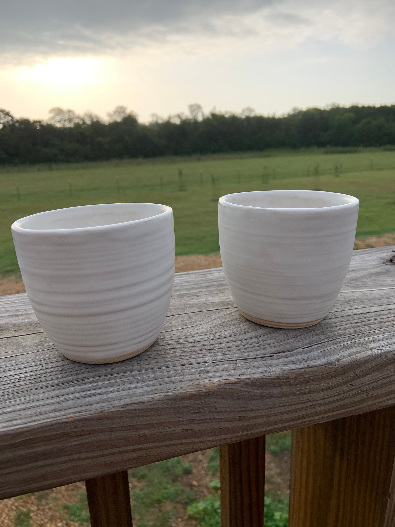 Pair of Stoneware Whiskey Cups | Etsy