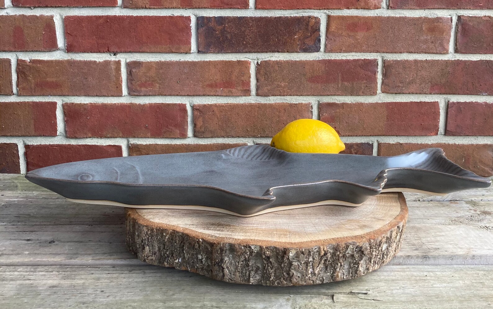 Stoneware Trout Platter - Etsy