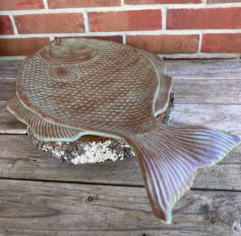 Large Stoneware Fish Platter - Etsy