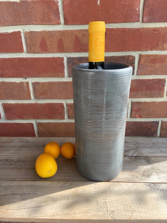 Stoneware Wine Chiller/ Utensil Holder | Etsy