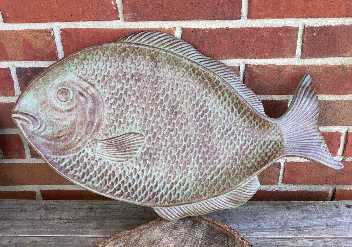 Large Stoneware Fish Platter - Etsy