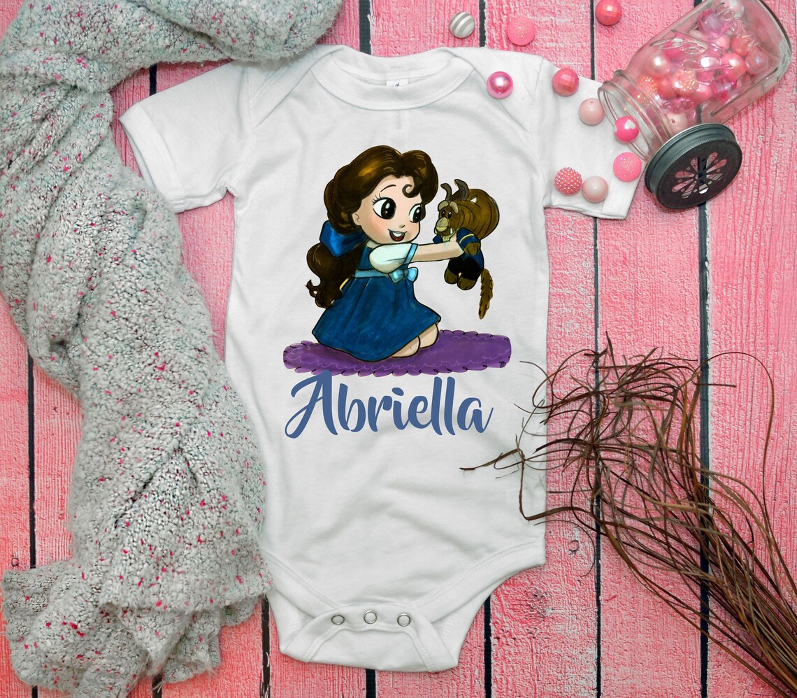 Sublimation Print Onesie Disney Princess Onesie Belle - Etsy