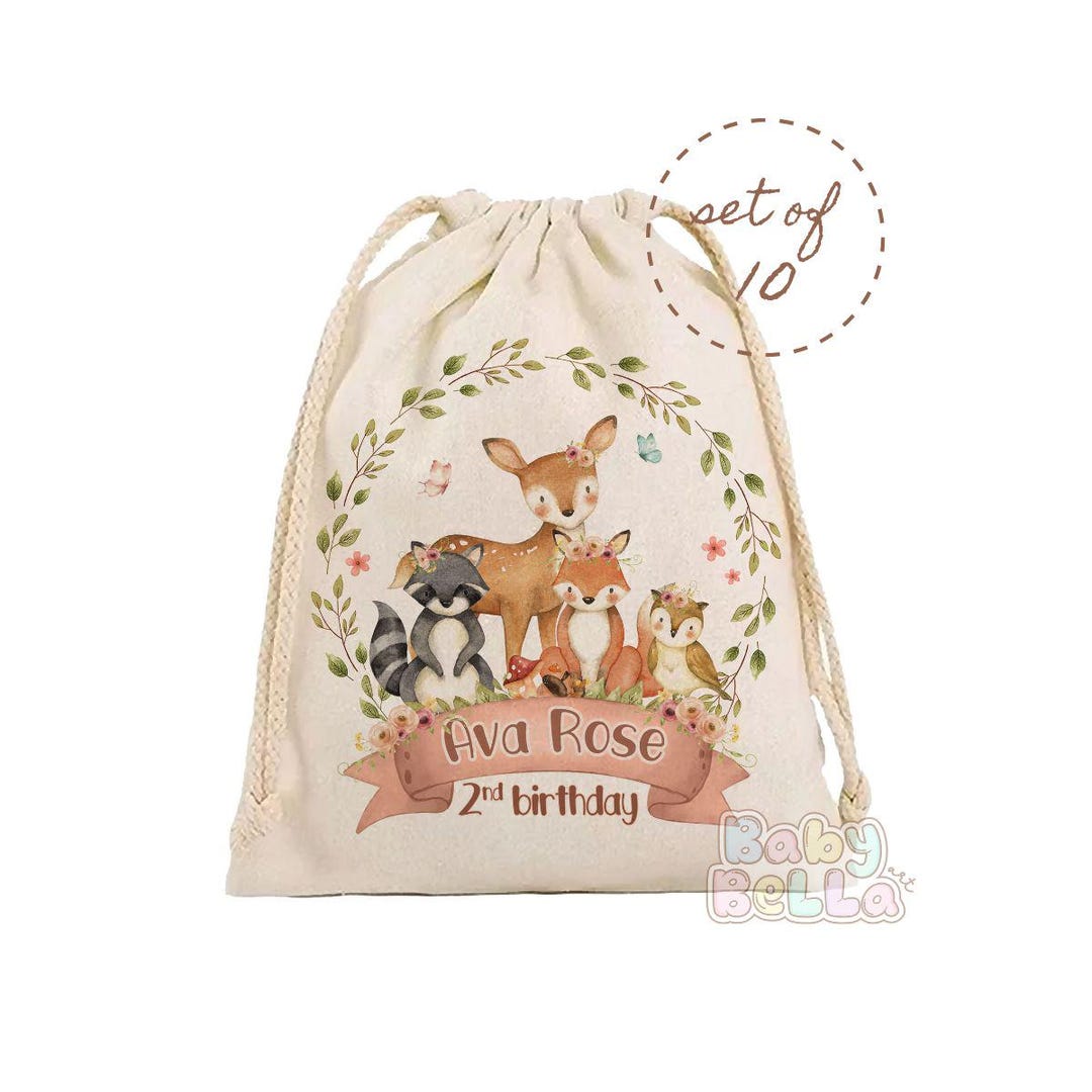 Forest Animals Party Favor Bag - Cute Woodland Theme Birthday Goodie ...