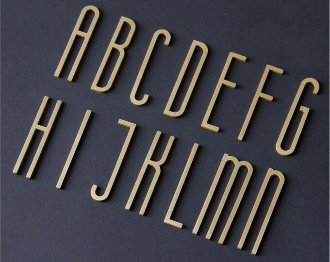 Brass Letters 2.8 Inches Brass Numbers Metal - Etsy