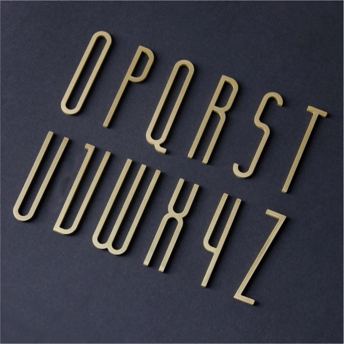 Brass Letters 28 Inches Brass Numbers Metal Etsy