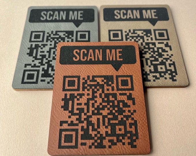 10 Custom QR Code Cards - Leather Card | Business Card | QR Code ...