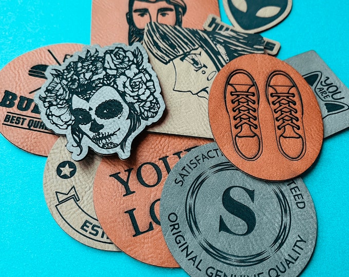 Custom Leather Stickers | Leather Label | Personalized Sticker ...