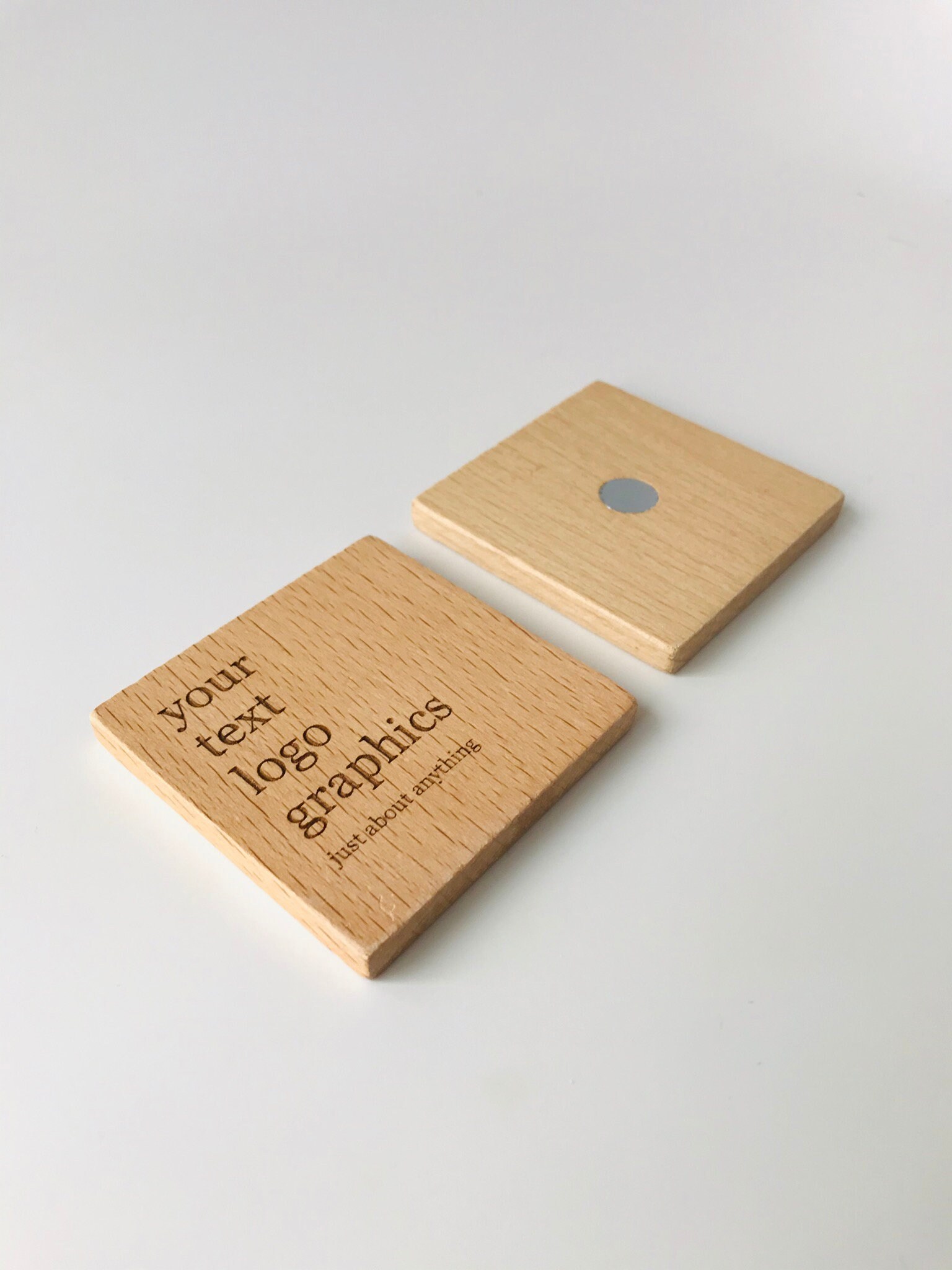 Custom Refrigerator Magnet | Square 2.5" | Wooden Fridge Magnet ...